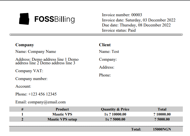 Bug Pdf Not Displaying Currency Icon That Is Not Dollar · Issue 508 · Fossbillingfossbilling