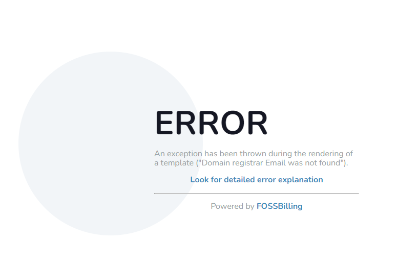 [Bug] Domain Registrar Error · Issue #513 · FOSSBilling/FOSSBilling ...