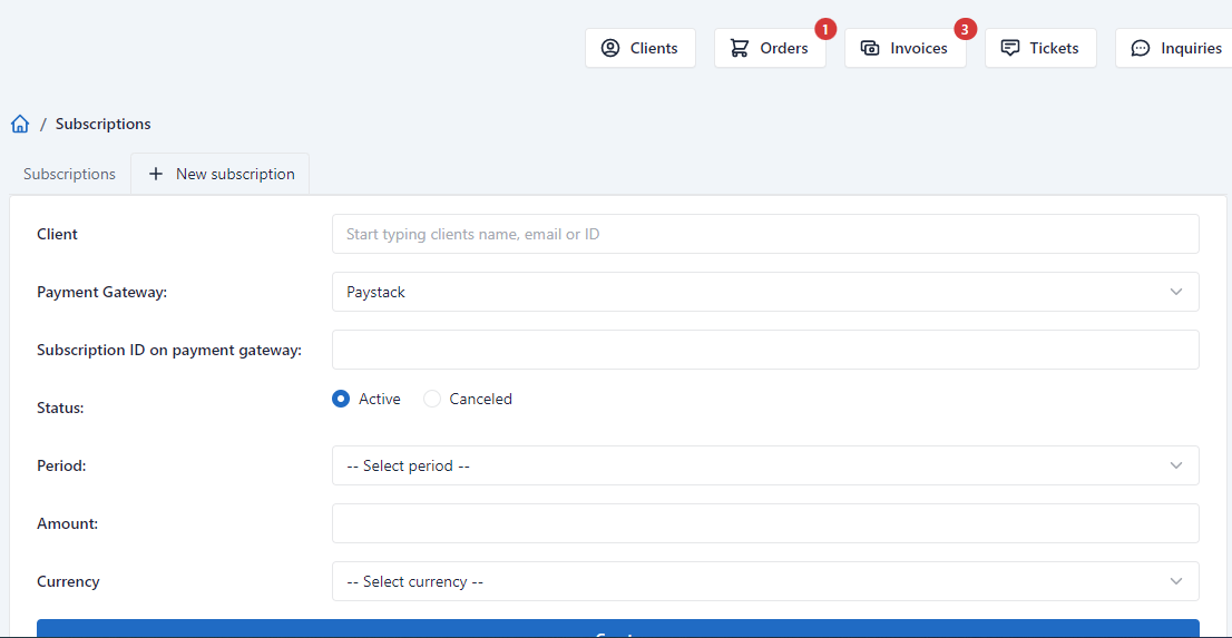 [bug] Subscription Auto List Clients · Issue 522 · Fossbilling Fossbilling · Github