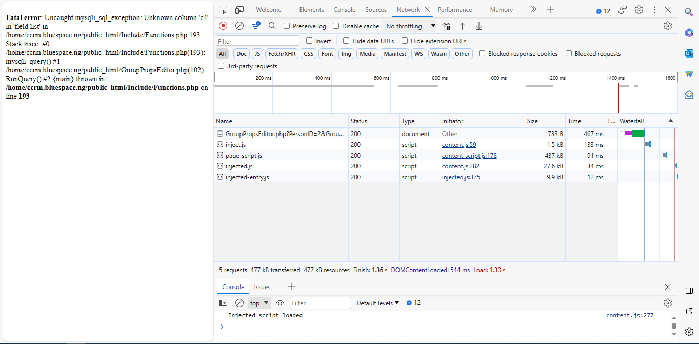 Bug Unable To Populate Group Data · Issue 6672 · Churchcrmcrm · Github