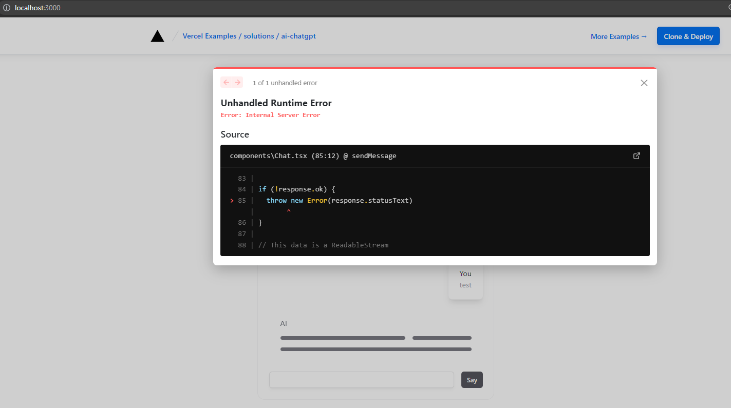 OpenAI GPT 3 Text Model Usage Example Throwing A Type Definition Error