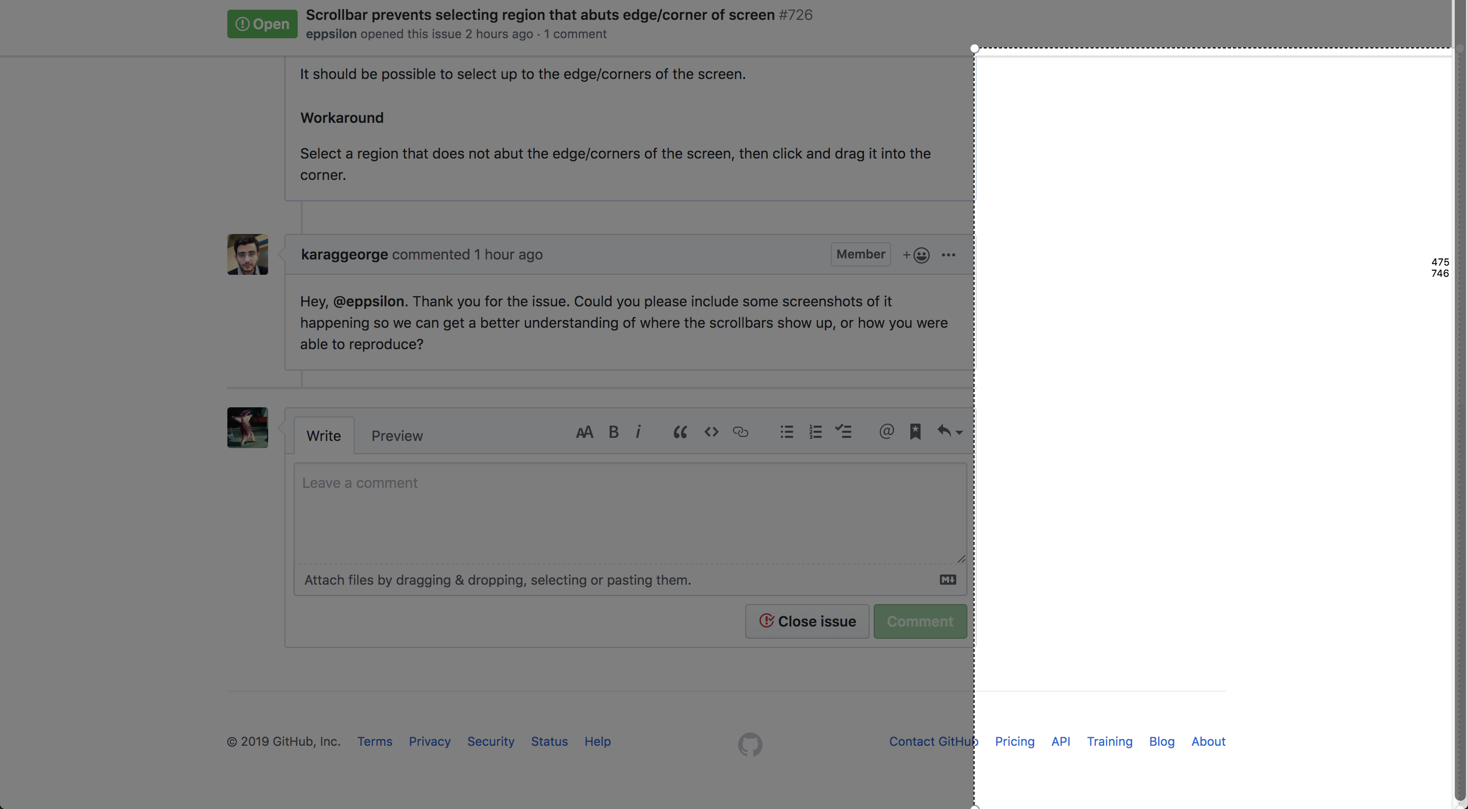 Scrollbar prevents selecting region that abuts edge/corner of screen · Issue #726 · wulkano/Kap ...