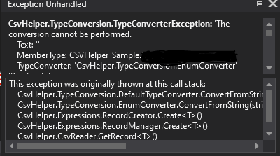 TypeConverter exception occurs when the field which has enum is empty and MissingFieldFound ...