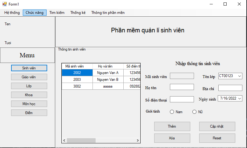 GitHub - buiduchuong/QLSV_Winform: Phần mềm quản lí sinh viên bằng ngôn ngữ C# (Winform)