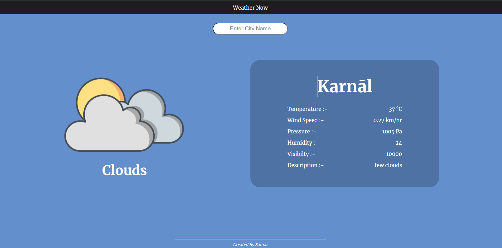 GitHub - SamarpreetSingh/Weather-Forecast