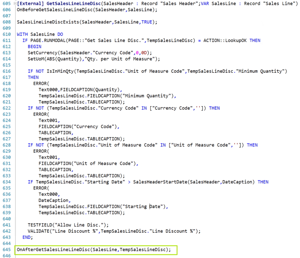 [Event Request] Codeunit 7010 - GetPurchLineLineDisc · Issue #4515 ...