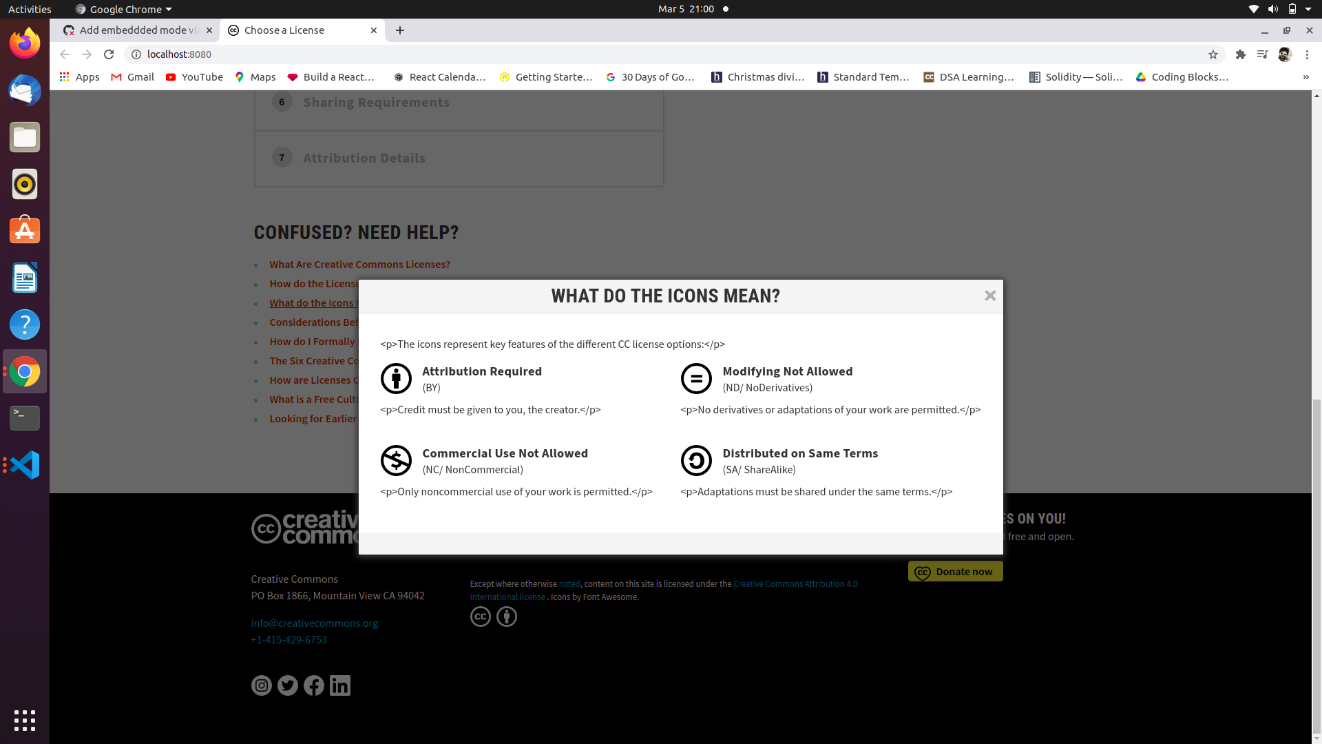 unnecessary tag in Modals. · Issue #340 · creativecommons/chooser · GitHub