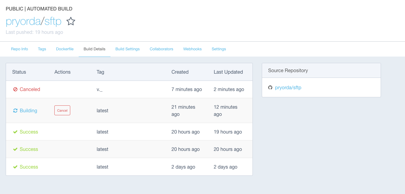 Cannot Cancel Automated Build · Issue #1352 · docker/hub-feedback · GitHub