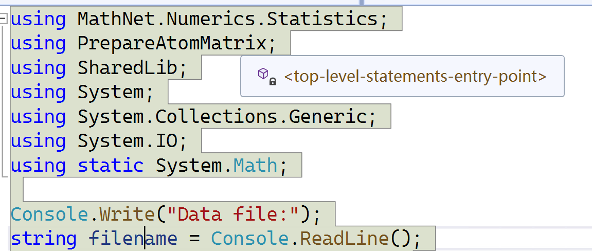 Reference highlights all the code for top level statement · Issue #52692 · dotnet/roslyn · GitHub