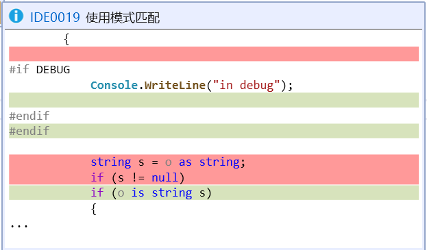 Ide0019 Use Pattern Matching Duplicates Preprocessor · Issue 37398 · Dotnetroslyn · Github