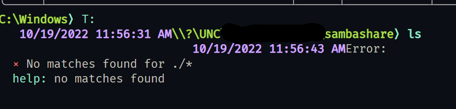 SambaShare navigation not as expected · Issue #6812 · nushell/nushell · GitHub