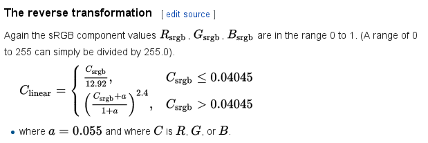 stb_image.h Linear RGB formula (stbi_loadf) · Issue #508 · nothings/stb · GitHub