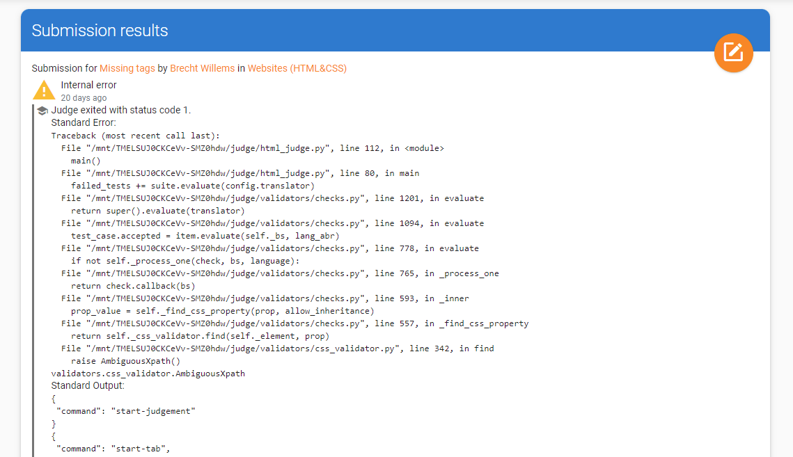 CSS validation error if html tag is missing · Issue #209 · dodona-edu/judge-html · GitHub
