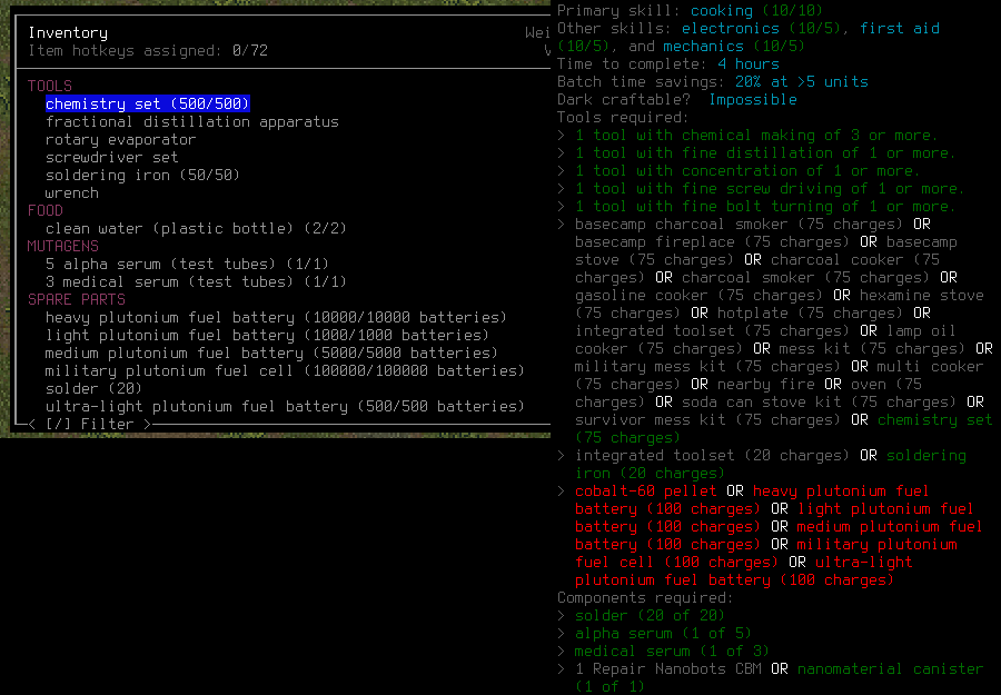 Nano-Mutagenic Serum crafting does not work with batteries (BN) · Issue #279 · Noctifer-de ...