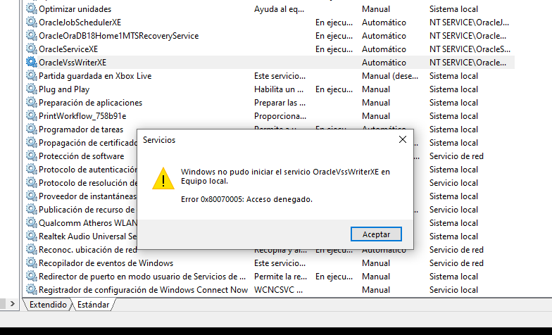 No se puede establecer una conexión con oracle local · Issue #8 ...