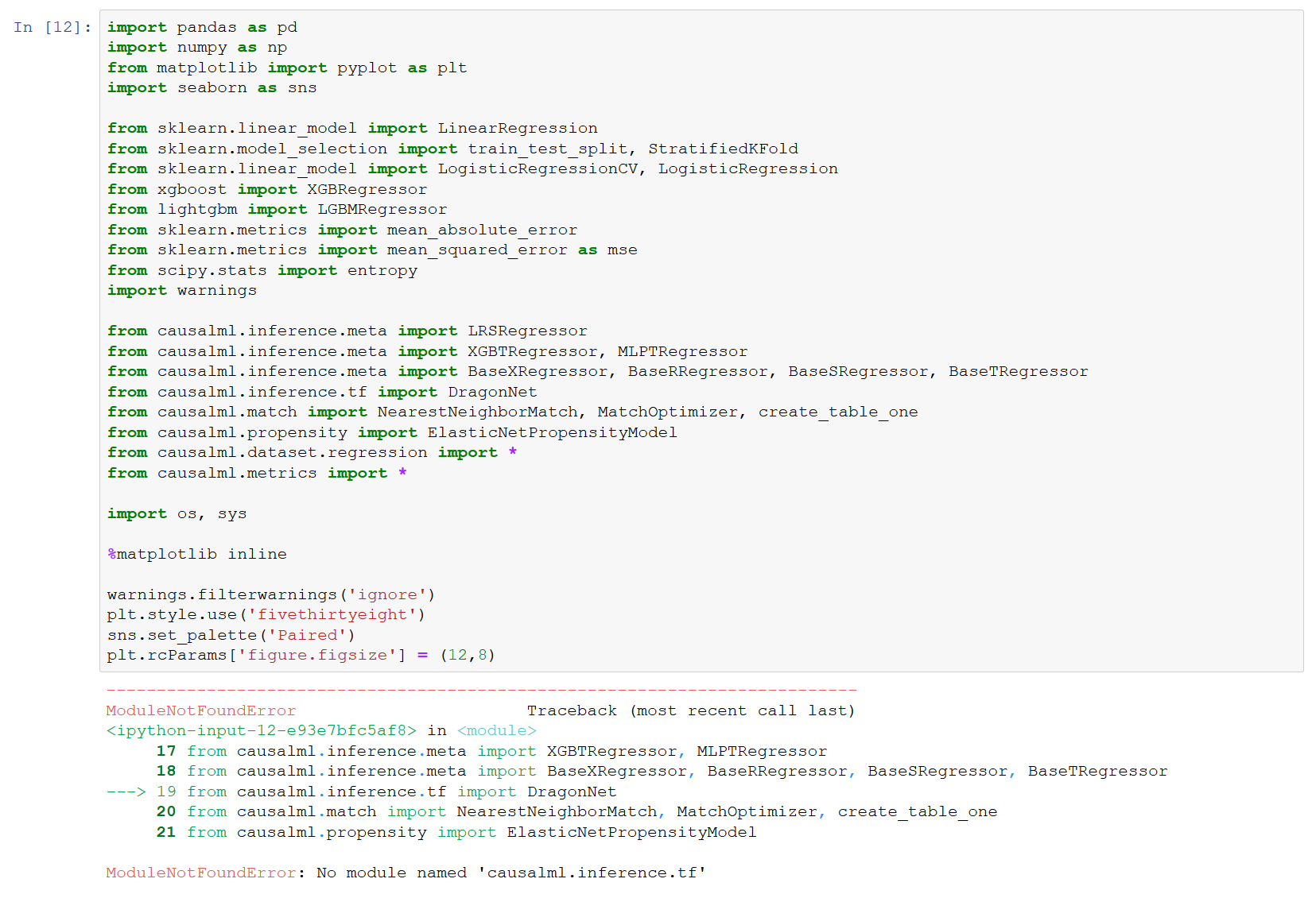 Causal ML with tensorflow installation · Issue #350 · uber/causalml · GitHub