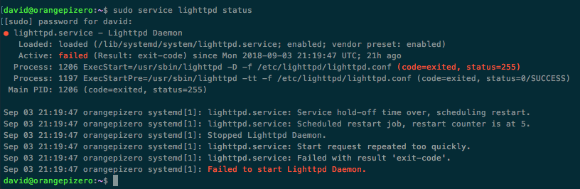 lighttpd service crashes and won't restart on Orange Pi Zero H2+ · Issue #2406 · pi-hole/pi-hole ...