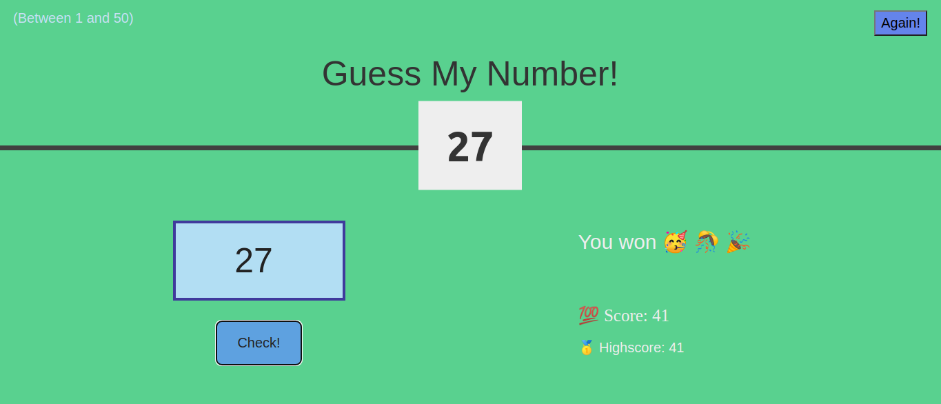 GitHub - AhanDcruz/Guess-the-Number: The repo is a simple vanila js ...