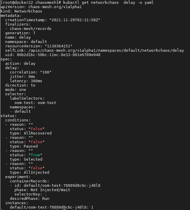 podnetworkchaos fail to update {"error": "the server could not find the requested resource (put ...