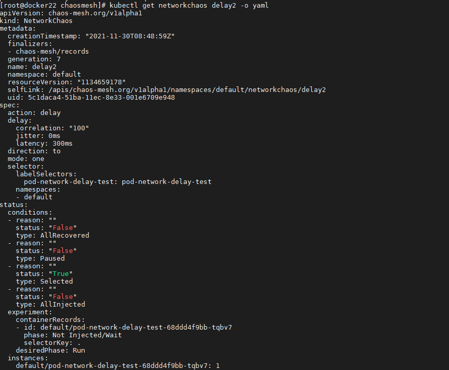 podnetworkchaos fail to update {"error": "the server could not find the requested resource (put ...