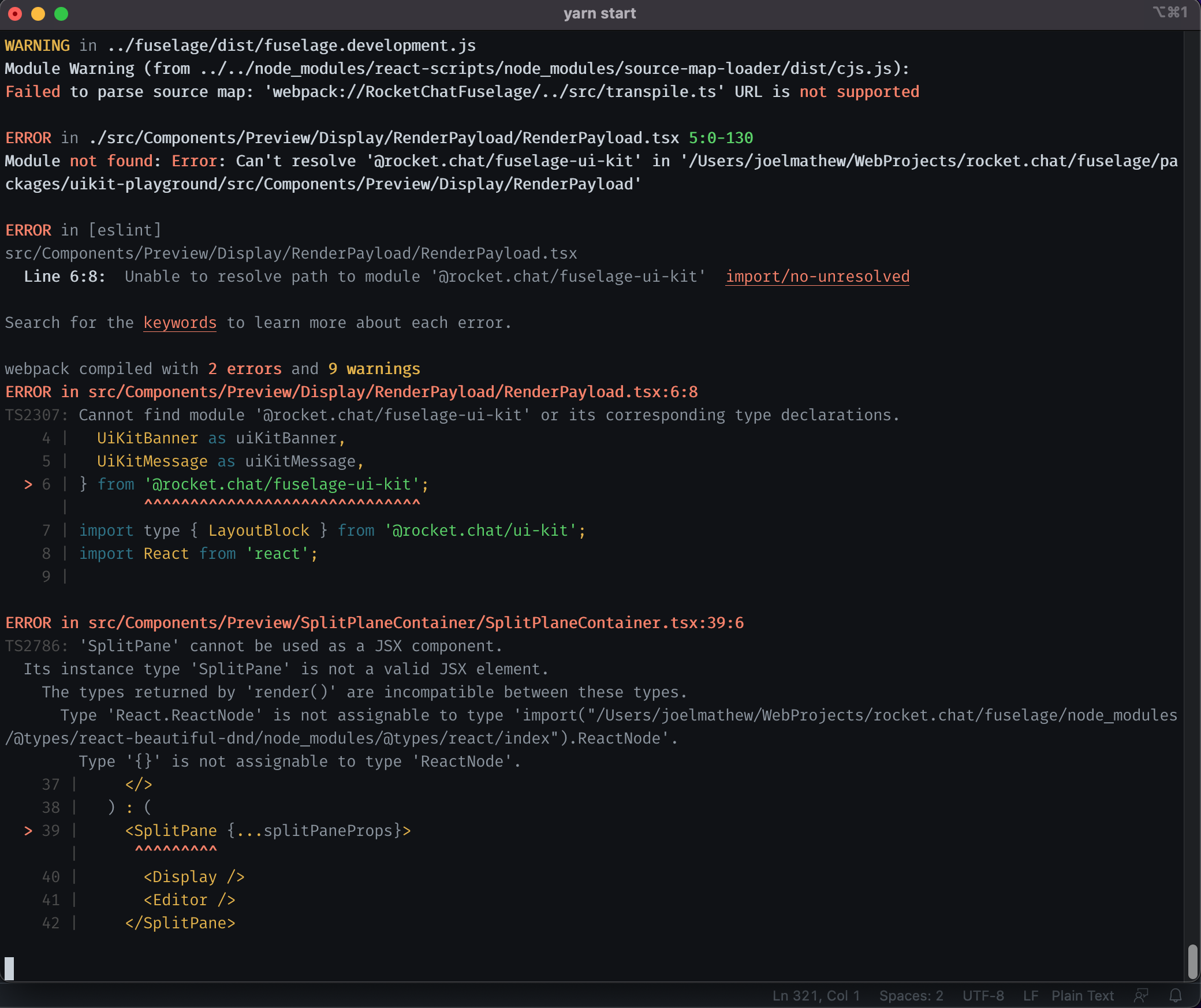 fuselage: build script failing · Issue #986 · RocketChat/fuselage · GitHub