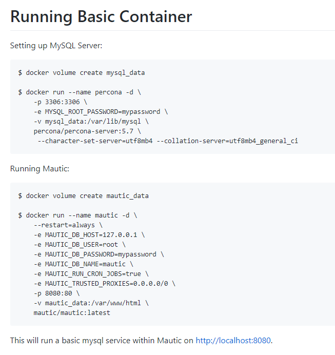 Connection Refused With The Percona Mysql When Starting Mautic · Issue 132 · Mautic Docker