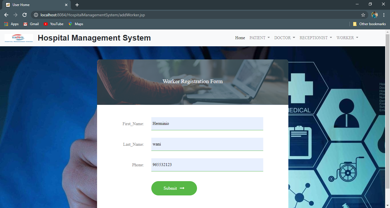 Java Project Hospital Management System Bdasee