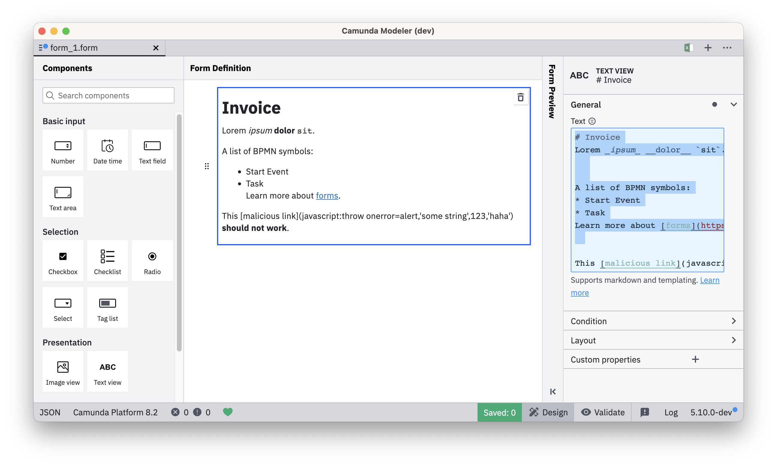 Horizontally center the form in the editor view · Issue #582 · bpmn-io/form-js · GitHub
