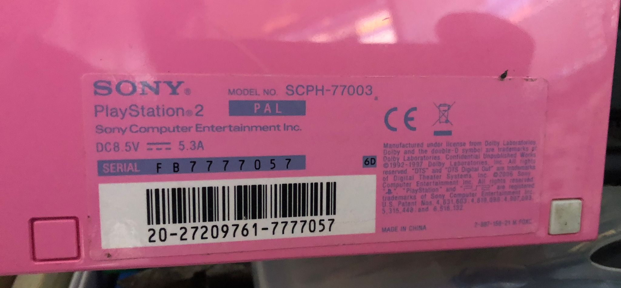 [ISSUE]: model id unknown id: 0xD45E scph-77003 (pink/PAL console ...