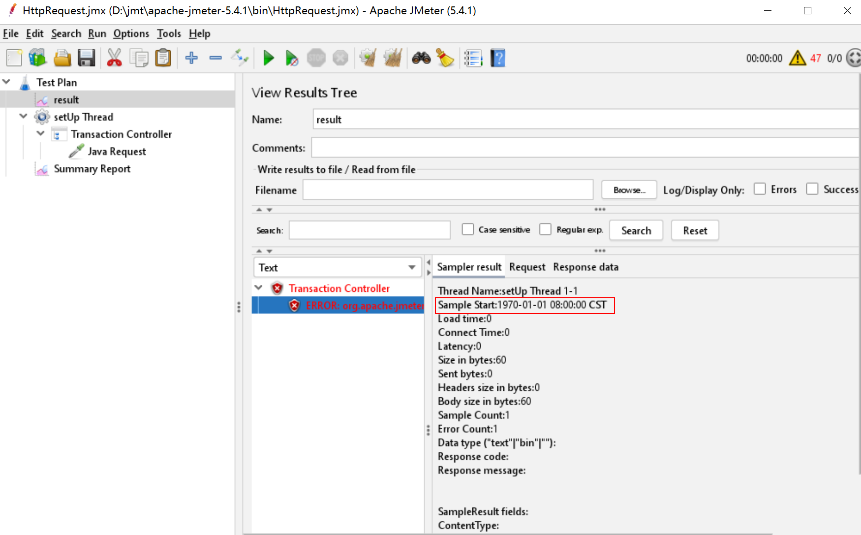 Load Time Of Transaction Controller
