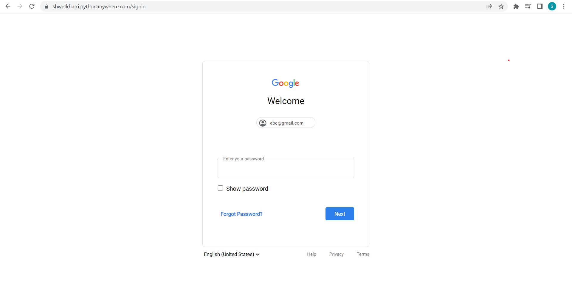 GitHub - ShwetKhatri2001/GooglePhish: Google Account Phishing Tool using Python Django Framework.