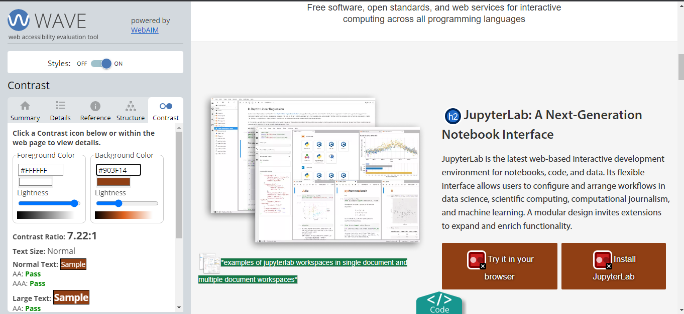 Accessibility: Improving the web accessibility of Jupyter’s home page ...