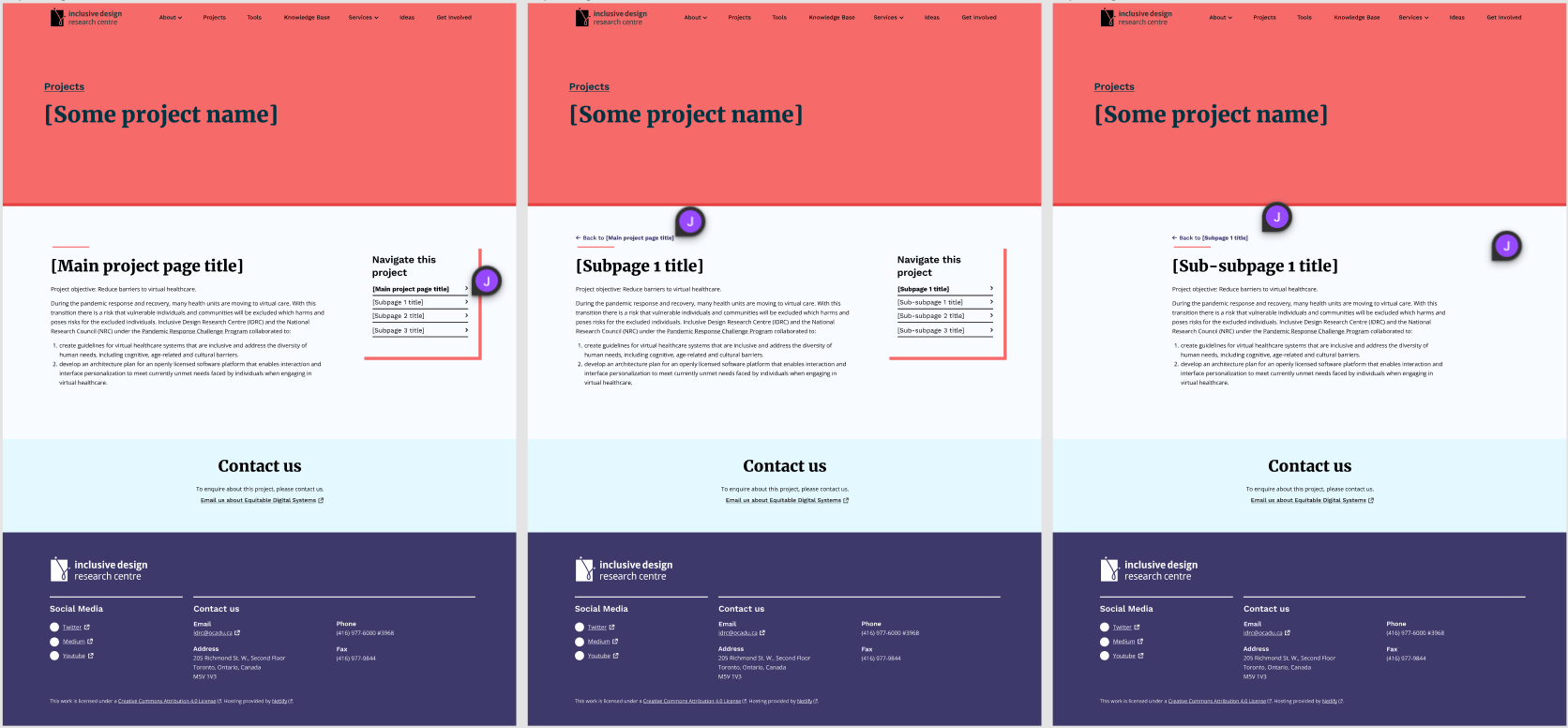 Allow projects to have individual pages with possible sub-pages · Issue #426 · inclusive-design ...