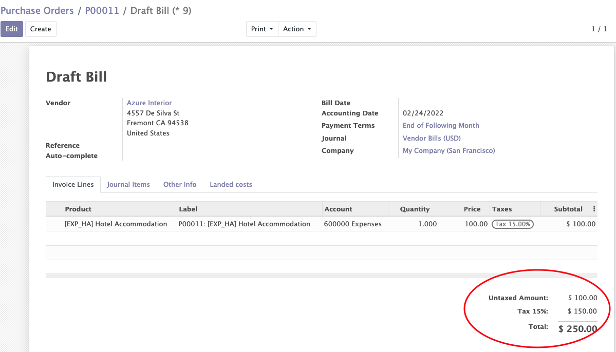 [13.0] purchase_invoice_plan wrong invoice totals and tax amounts ...