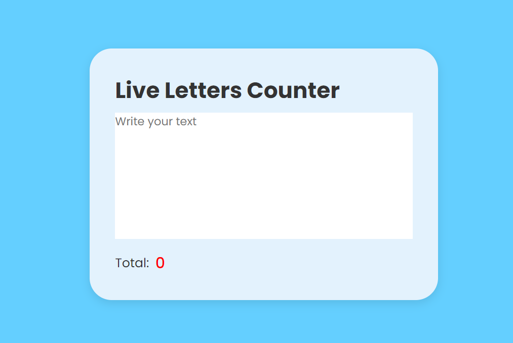GitHub - VladimirSaenko/Live-Letters-Counter: Counting characters in text