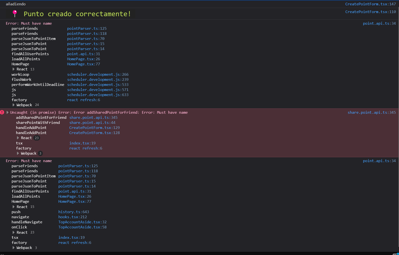 bug: Al añadir un punto, no se guardan correctamente los amigos · Issue #368 · Arquisoft/lomap ...
