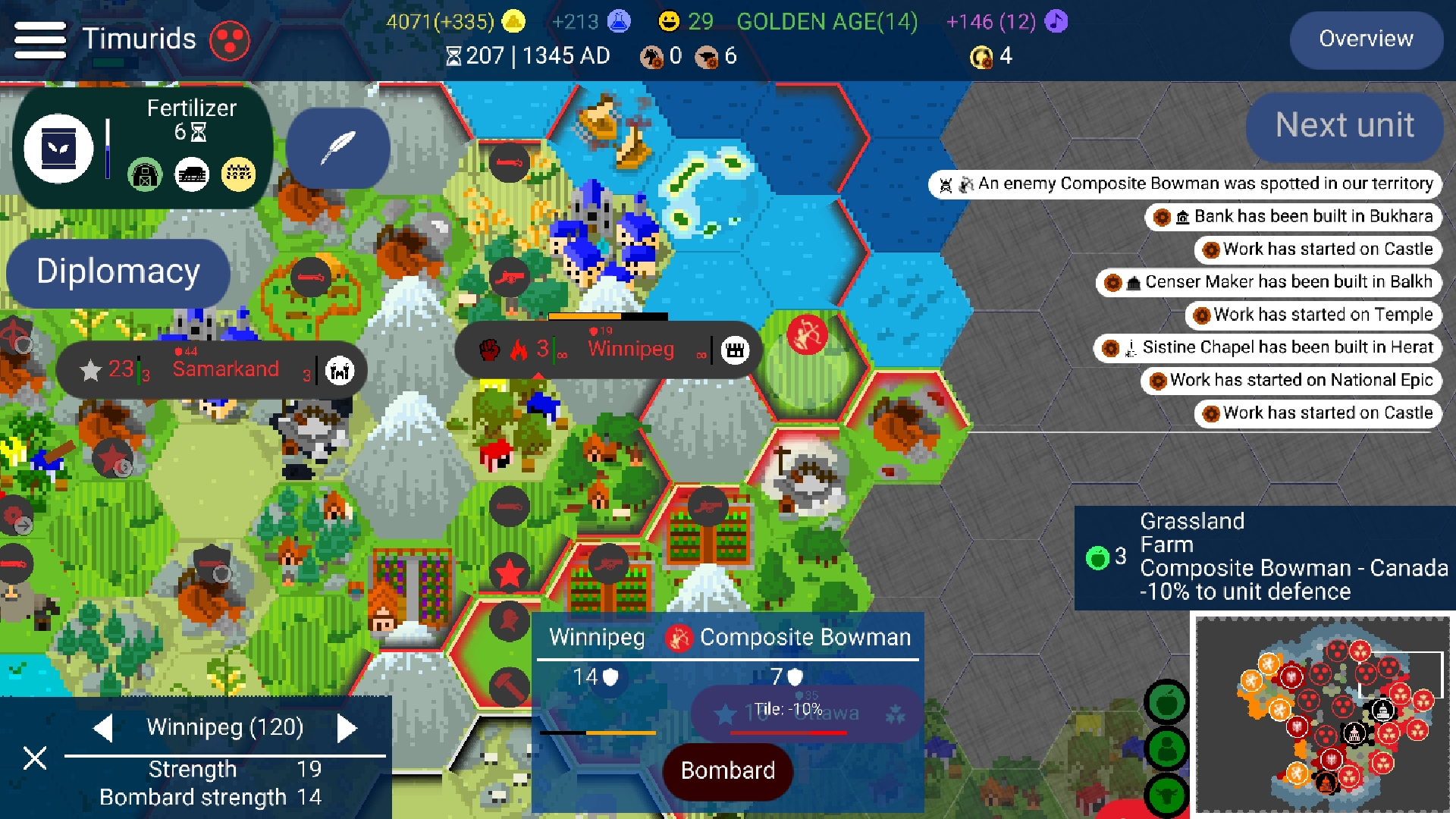 I'm able to bombard enemies one turns after annex-razing a city · Issue #4200 · yairm210/Unciv ...