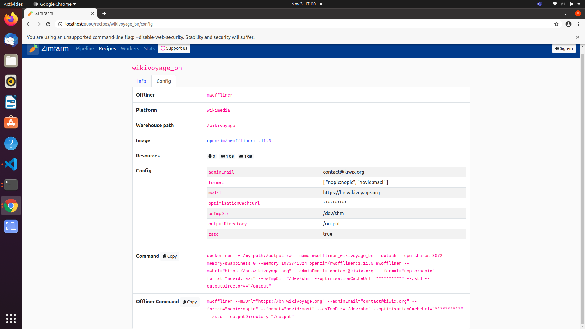 Tweaks to Command line arguments display in Pipeline and Recipe · Issue #443 · openzim/zimfarm ...