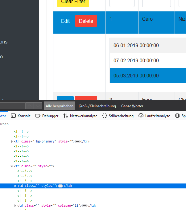 DetailRowTemplate - Remove empty td or change size · Issue #447 · Megabit/Blazorise · GitHub