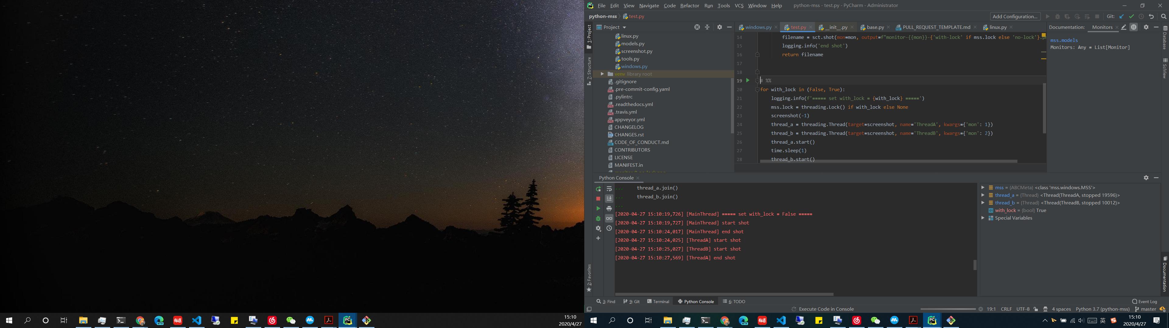 Windows Mss Is Not Thread Safe · Issue 150 · Bobotigpython Mss · Github