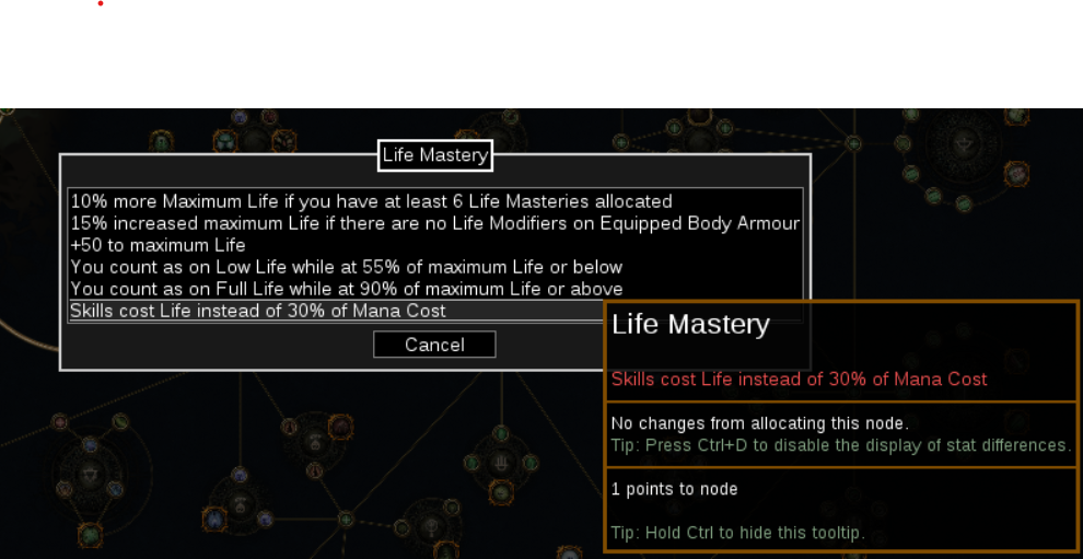 New Life Mastery `Skills Cost Life instead of 30% of Mana` does not take an effect in ...