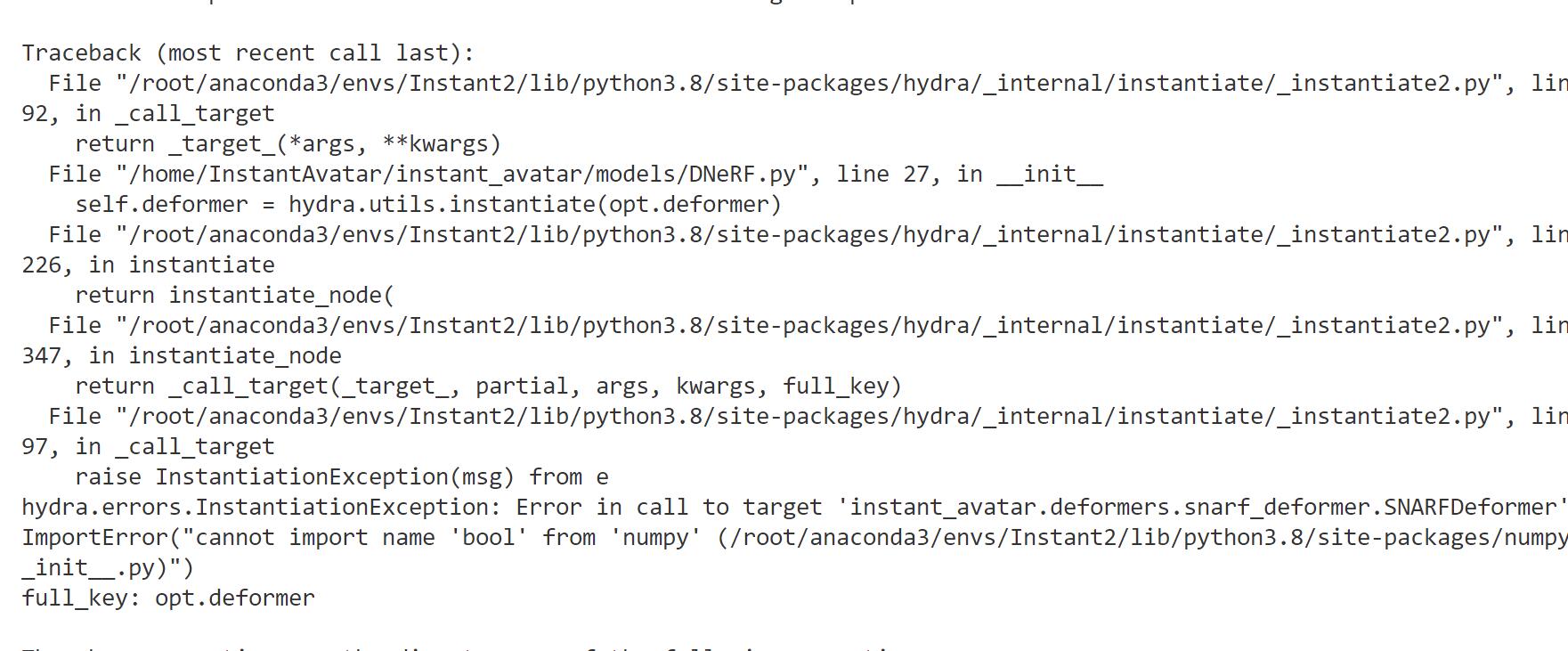 Error locating target 'instant_avatar.models.DNeRF.DNeRFModel' · Issue ...