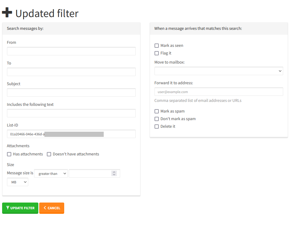 Folder Setting Not Showing In Gui For Filters Where Email Is Set To Move To Specific Folder