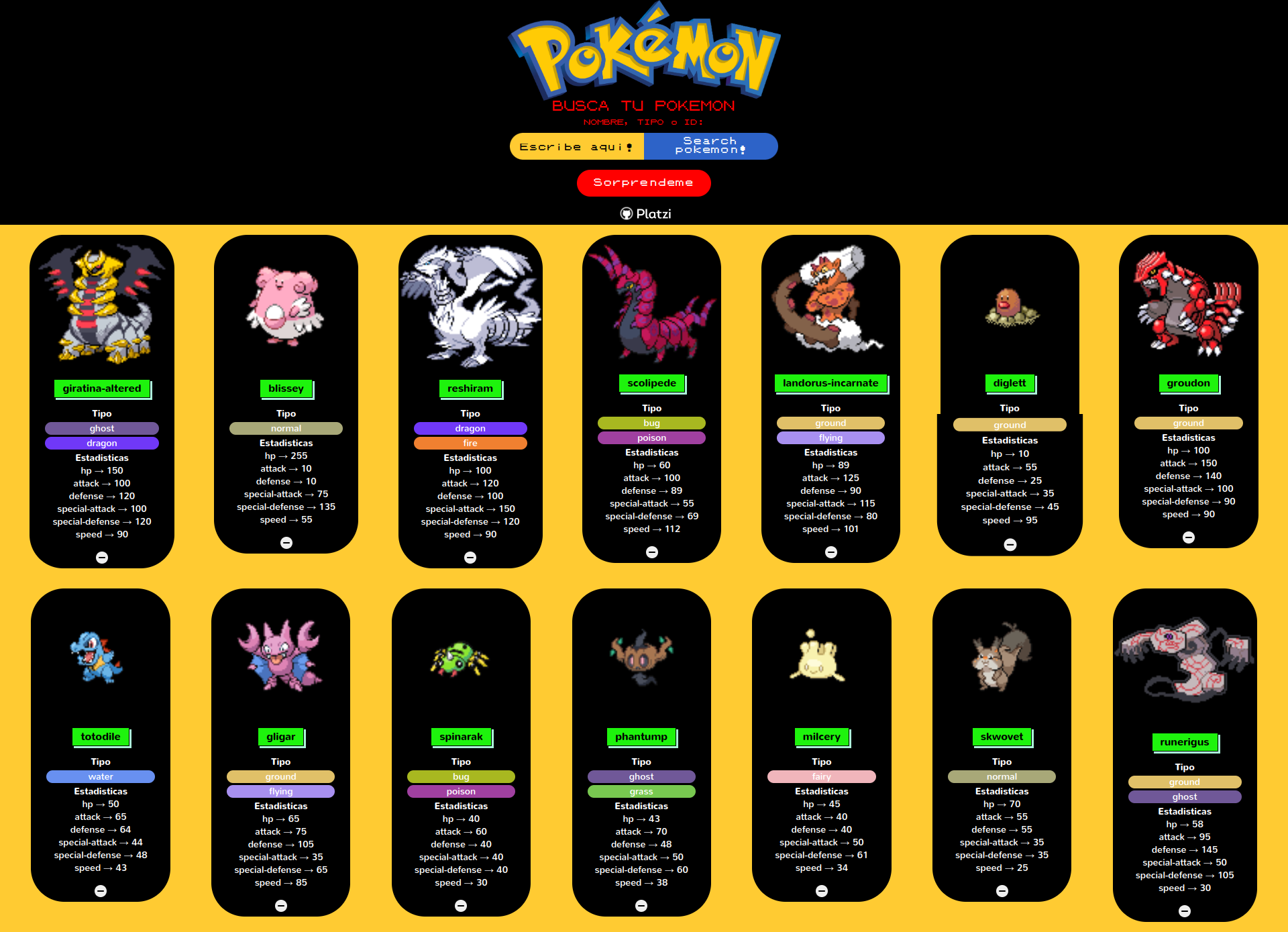 Github Ssantsspokedexvue Vue Application Made With The Pokemonapi Api