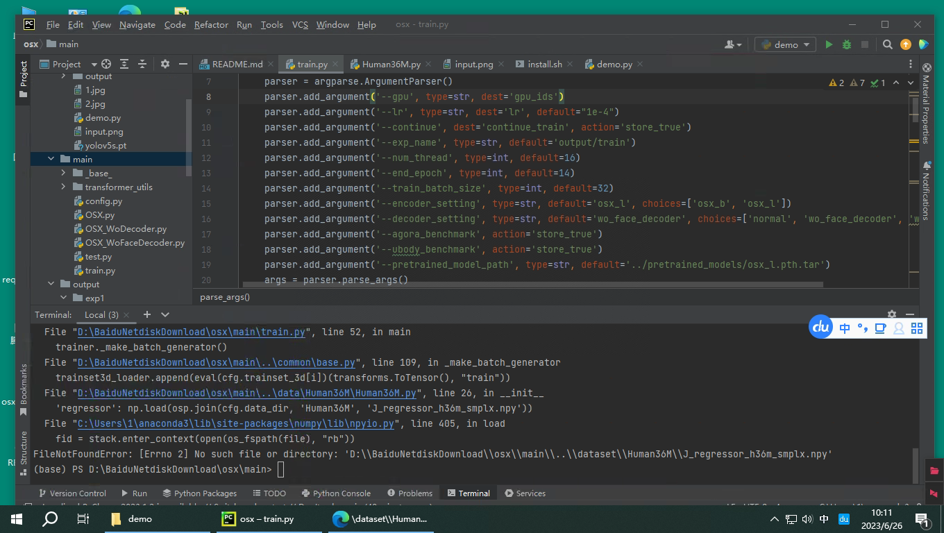 关于 Osx Main Osx Main Main Dataset Human36m J Regressor H36m