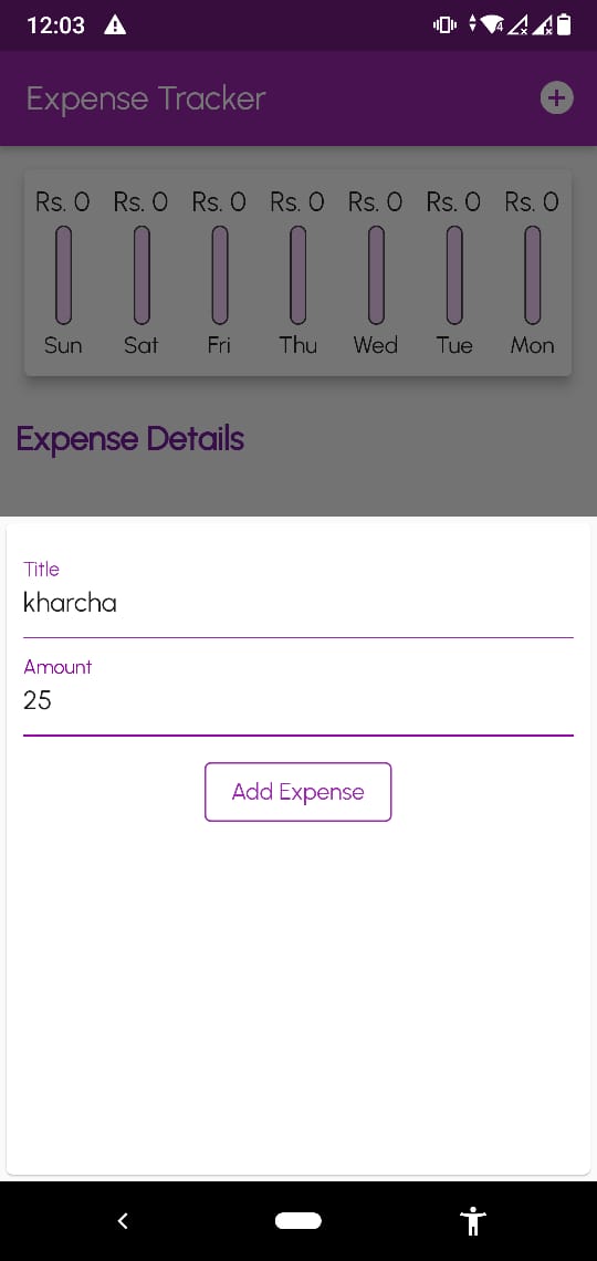Github Umarhassankhan929expense Tracker Android App Made In Flutter For Tracking Weekly Expenses