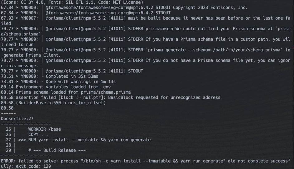 Intermittent failures of CLI commands for large schemas (M2 Mac - 4.10.1) · Issue #17869 ...