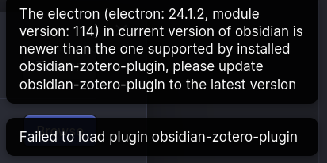 [Bug] Electron in current version of obsidian is newer than one supported by installed obsidian ...