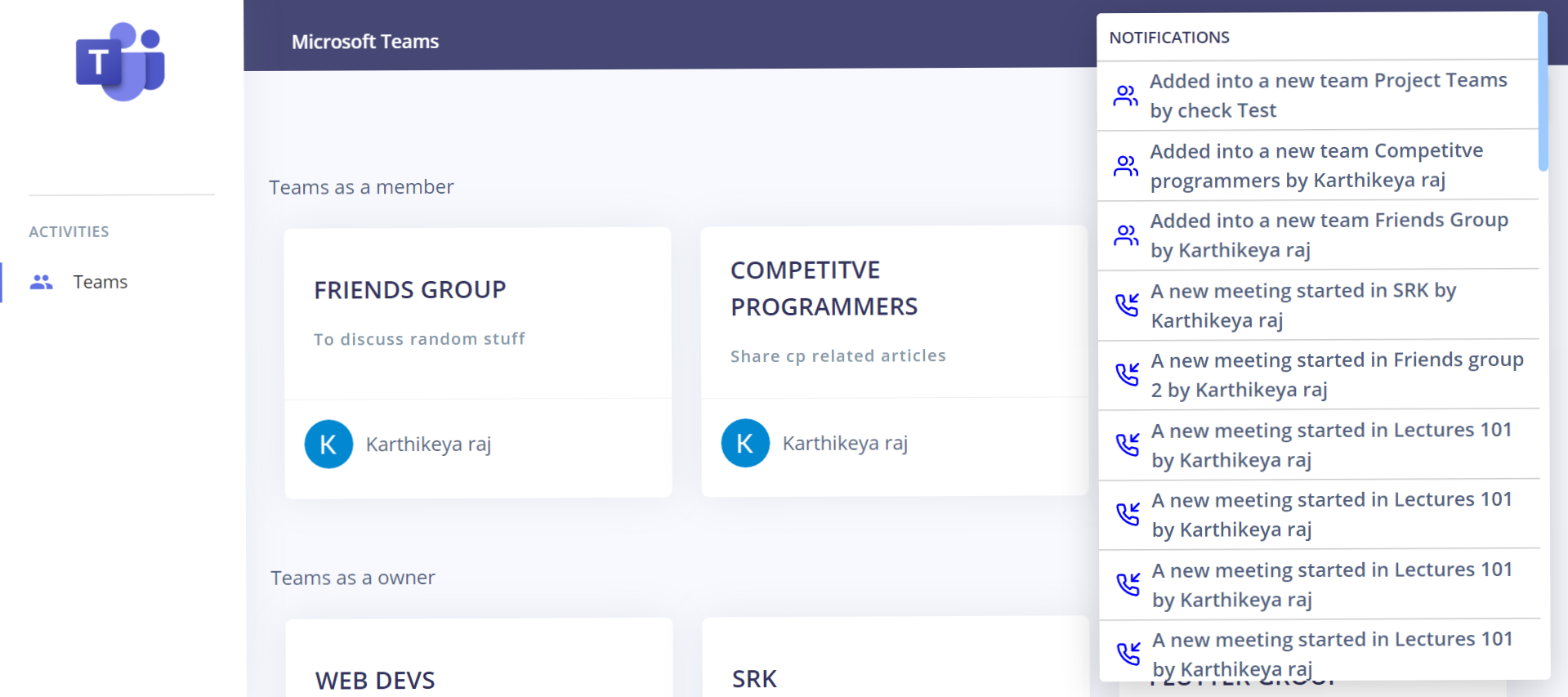 GitHub - kartikeya-123/TClone