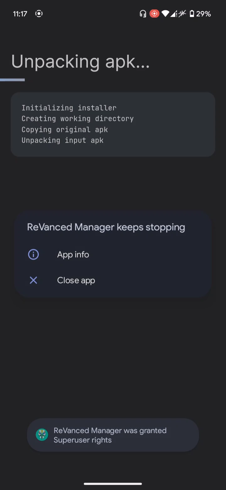 bug: patching app (and more like unpacking apk) text position · Issue #249 · ReVanced/revanced ...